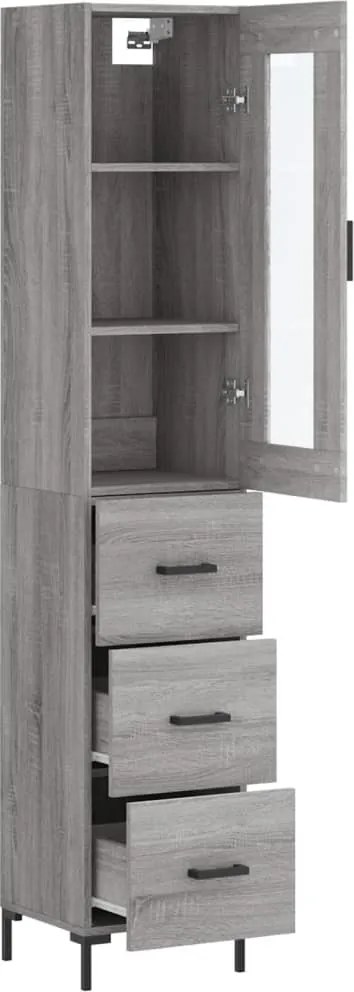 vidaXL Skříň highboard 34,5 x 34 x 180 cm kompozitní dřevo [3199239] Barva: Bílá