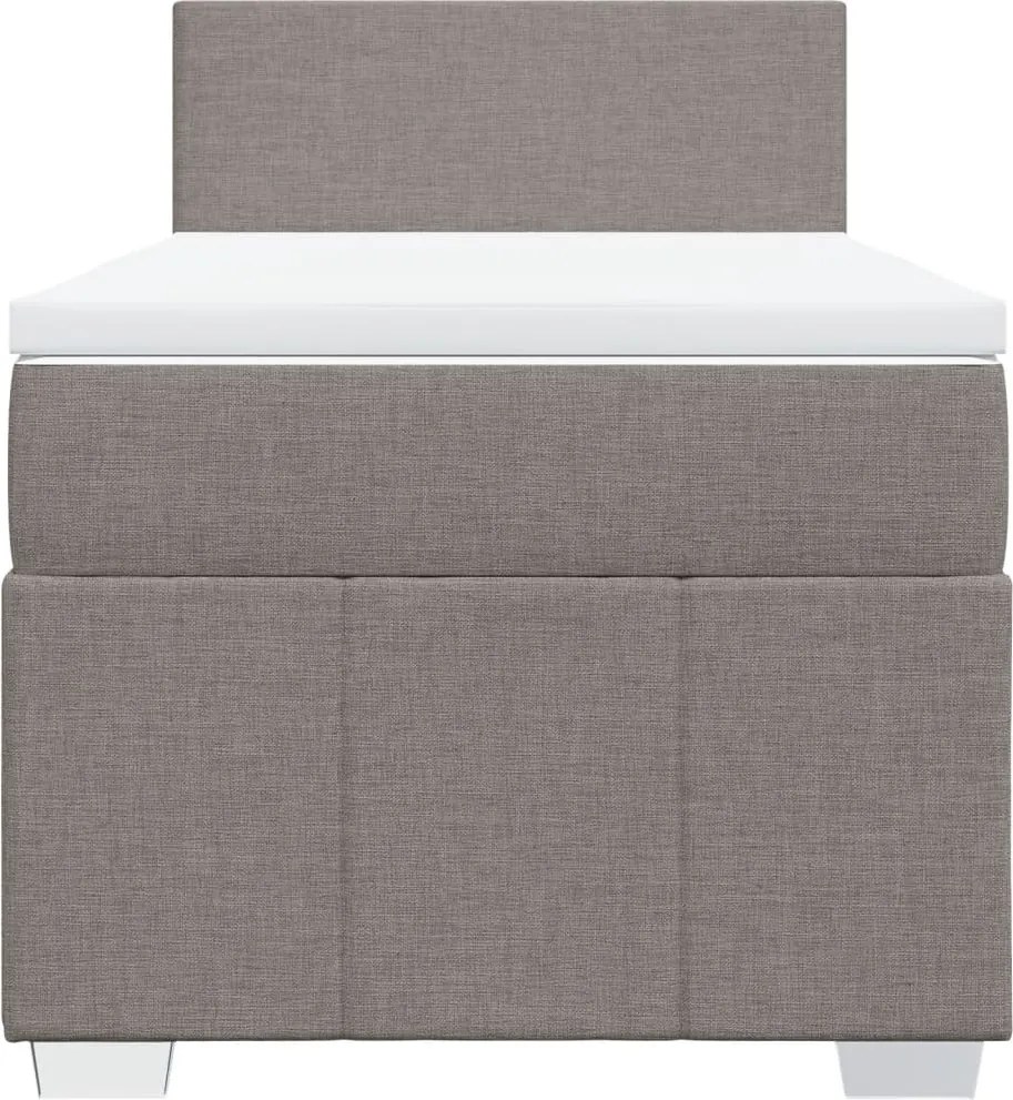 Box spring postel s matrací taupe 100 x 200 cm textil 3289276