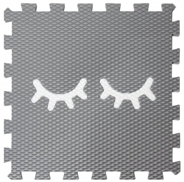 Vylen Pěnové podlahové puzzle Minideckfloor SPINKEJ Bílý se světle šedým spinkej 340 x 340 mm