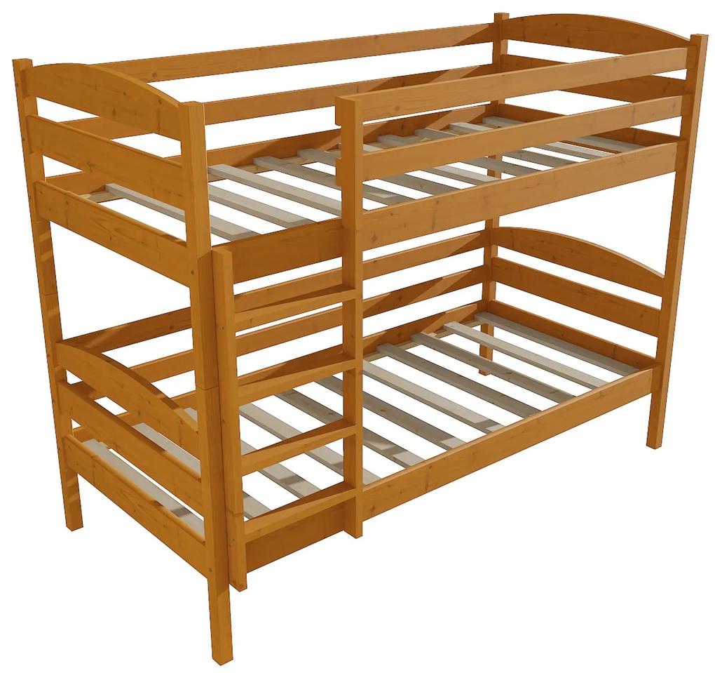 Vomaks Patrová postel PP 018 Rozměr: 80 x 200 cm, Barva: moření dub, Prostor mezi lůžky: 80 cm