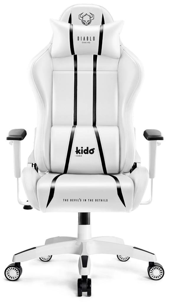 Dětská herní židle Kido by Diablo X-One 2.0: bílo-černá