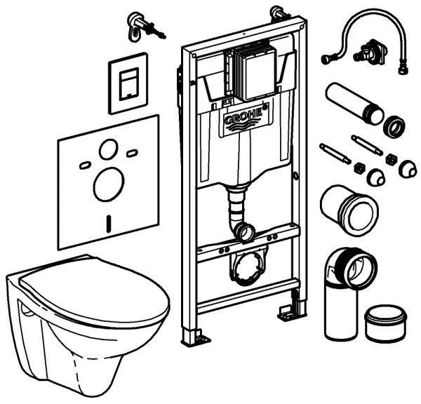 GROHE 39586000 - Sada 5 v 1 SOLIDO 1,13 m keramika/bílá