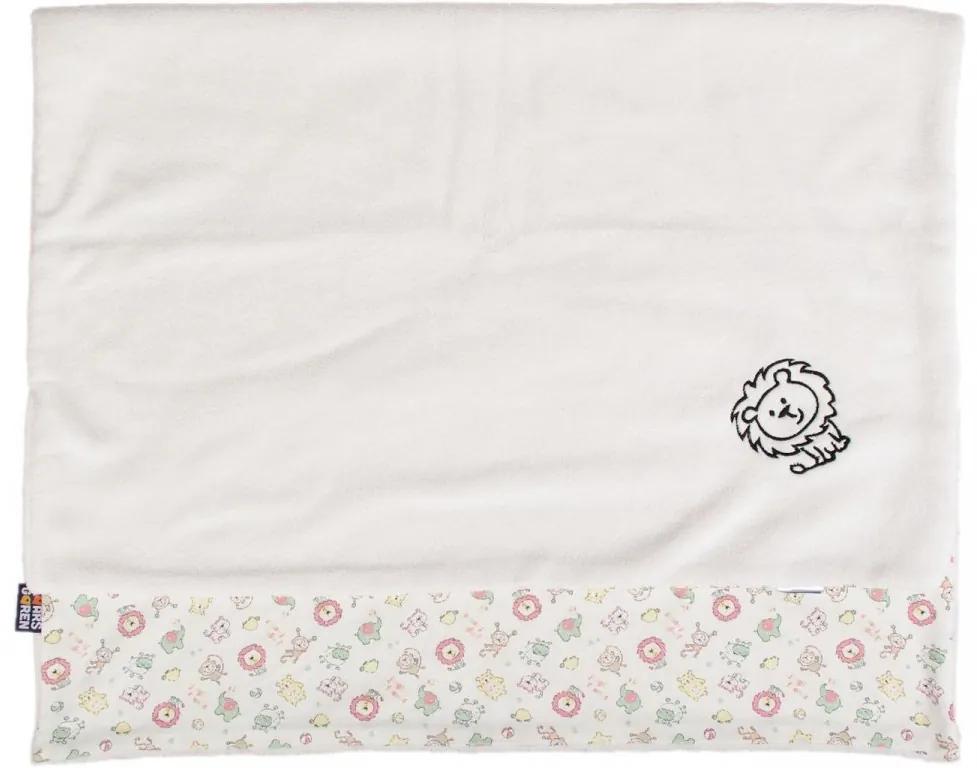 Kaarsgaren Dětská smetanová deka 70x100 cm růžový lev Wellsoft bavlna