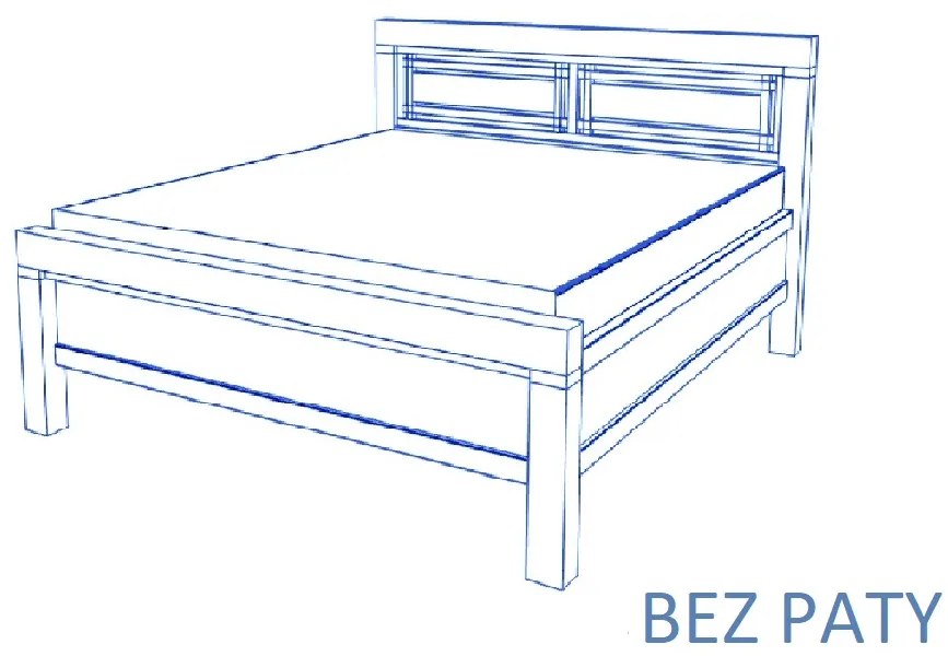 Atos s úložným prostorem Rozměr: 140x200 cm, Moření: Buk - natur, Typ: S patou