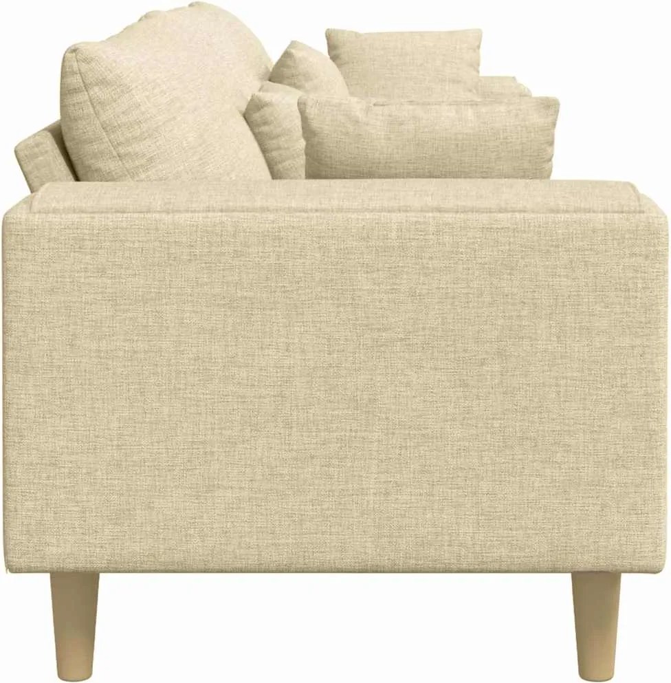 Pohovka Krémová 250 x 77 x 76 cm textil 3335149