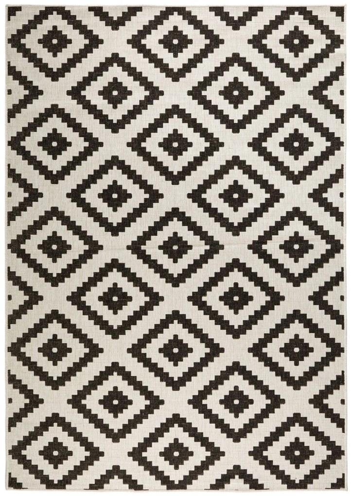 NORTHRUGS - Hanse Home koberce Kusový koberec Twin-Wendeteppiche 103129 schwarz creme - 120x170 cm