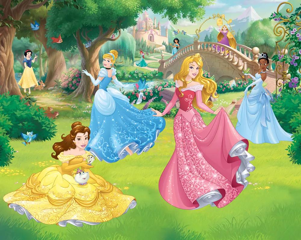 3D tapeta pro děti Walltastic - Disney princezny 2 305 x 244 cm