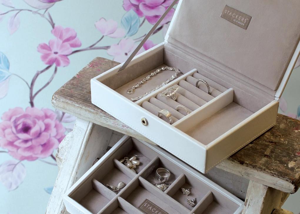 Krabička na šperky Stackers s poklicí mini šedo-růžová