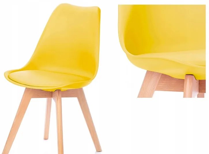 Skandinávská židle 48x39x82cm, více barev Barva: Žlutá