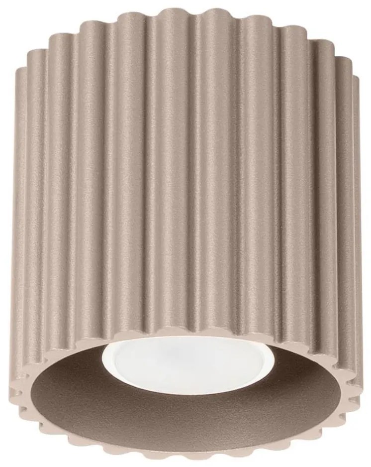 Sollux  SL.1814 - Bodové svítidlo AURA 1xGU10/10W/230V pr. 10 cm taupe SL.1814