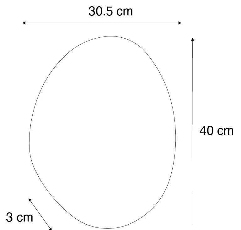 Designové koupelnové zrcadlo 40 cm vč. LED IP44 - Biba