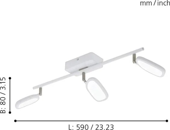 Eglo 97693 - LED RGB Bodové svítidlo PALOMBARE-C 3xLED/5W/230V