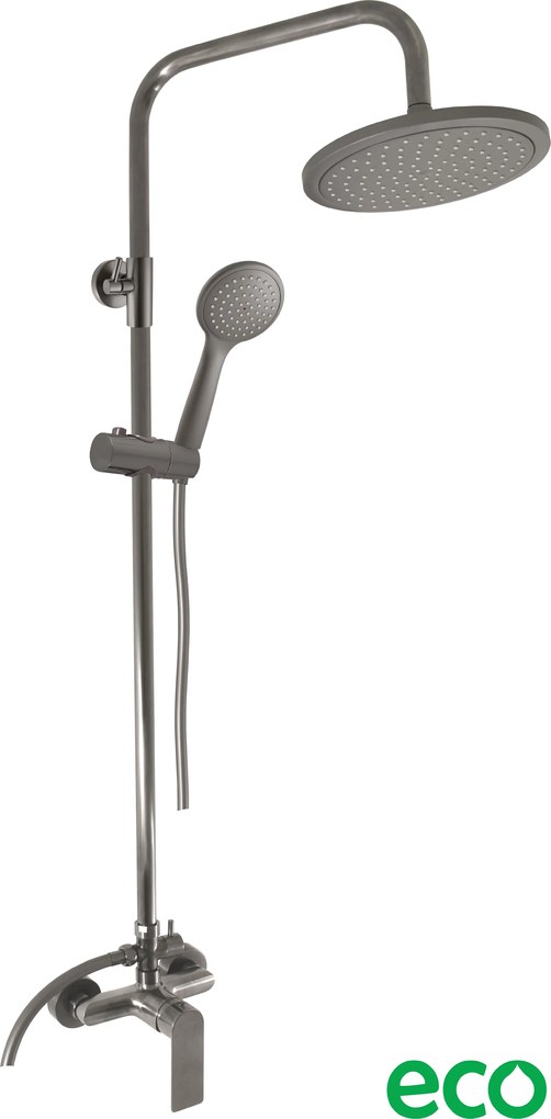 Slezák - RAV Sprchový komplet se směšovací baterií NIL - NL182.5/5-43MGK, Metal Grey kartáčovaná