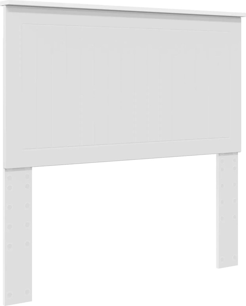 Rám postele s čelo Bílá 100 x 200 cm Masivní borové dřevo 3411046