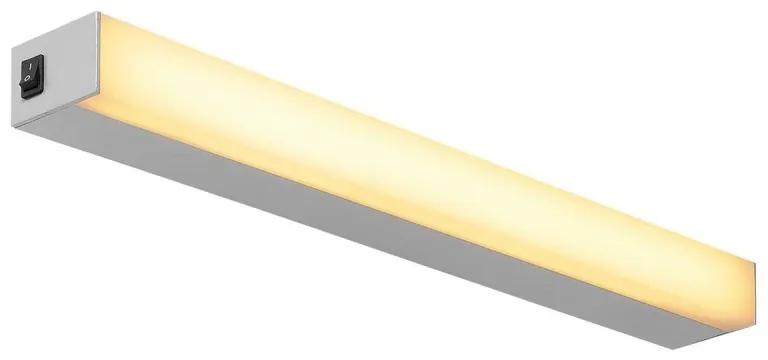 SIGHT LED, nástěnné a stropní svítidlo, s vypínačem, 600mm, stříbrná - BIG WHITE