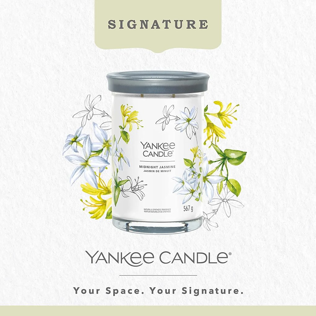 Yankee Candle vonná svíčka Signature Tumbler ve skle velká Midnight Jasmine 567g