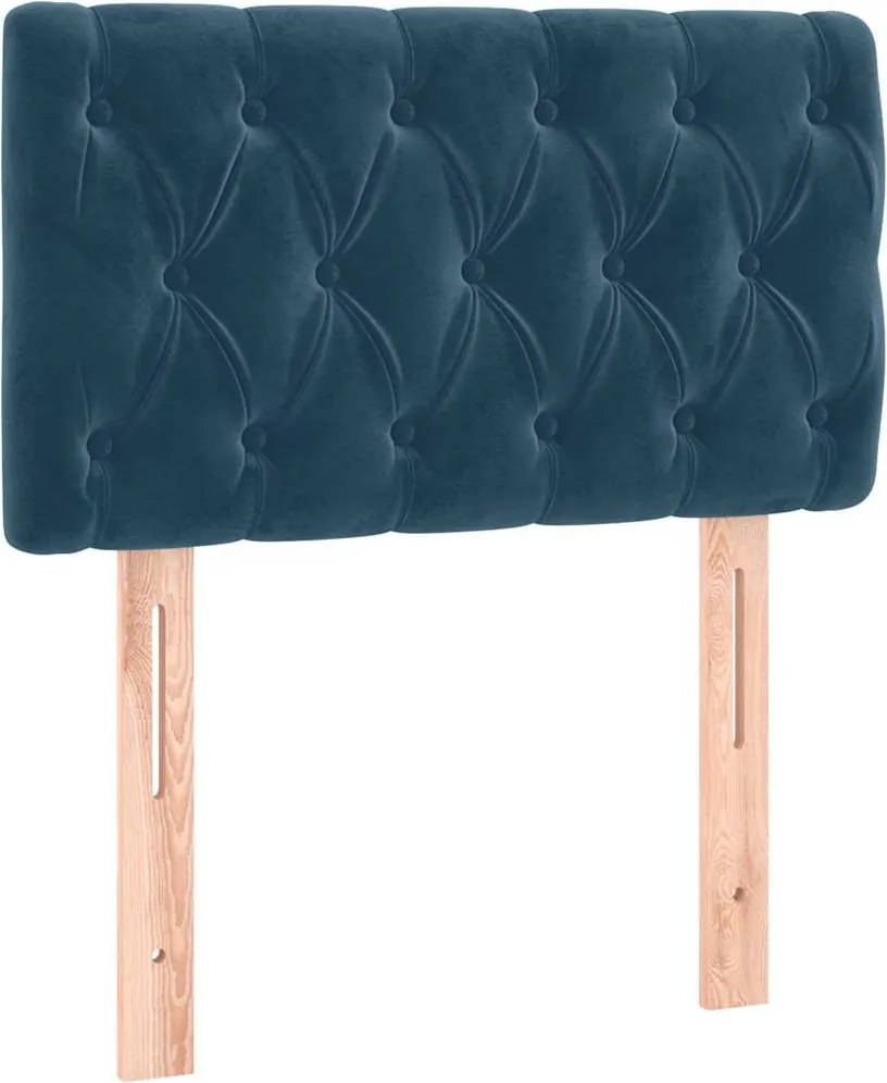 Box spring postel s matrací tmavě modrá 80 x 200 cm samet 3127641