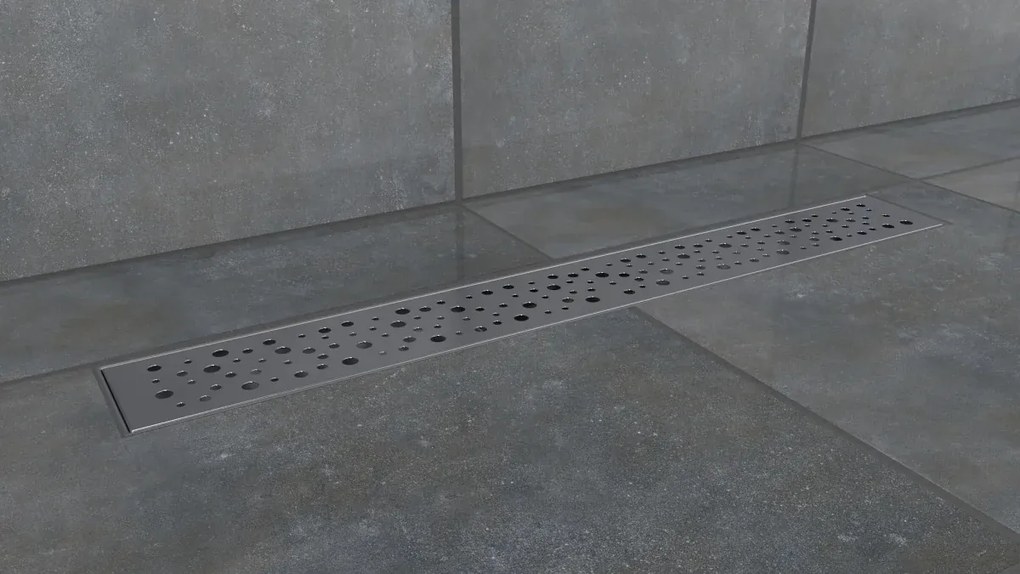 B-DRAINWELL 60 Chrom Odtokový podlahový žlab, bublinky
