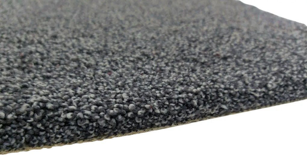 Lano, Metrážový koberec Supersoft 850 tm. šedý, na míru, šíře 4m, šedá, ab (mřížka), kancelář
