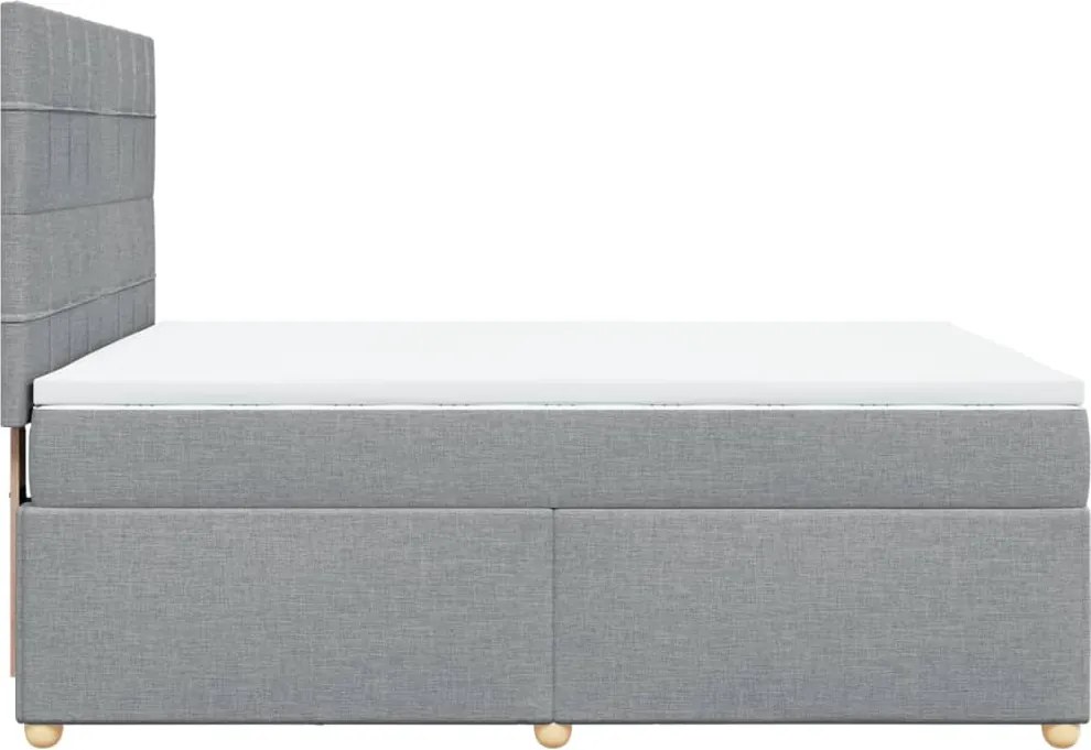 Box spring postel s matrací světle šedá 140 x 190 cm textil 3291275