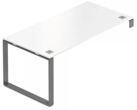 Stůl Creator 180 x 90 cm, grafitová podnož, 1 noha / Bílá