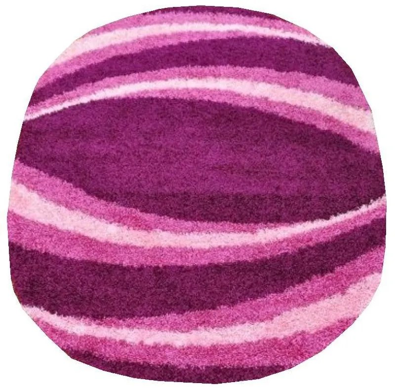 Kusový koberec Shaggy Loca Massimo fialový ovál, Velikosti 60x100cm