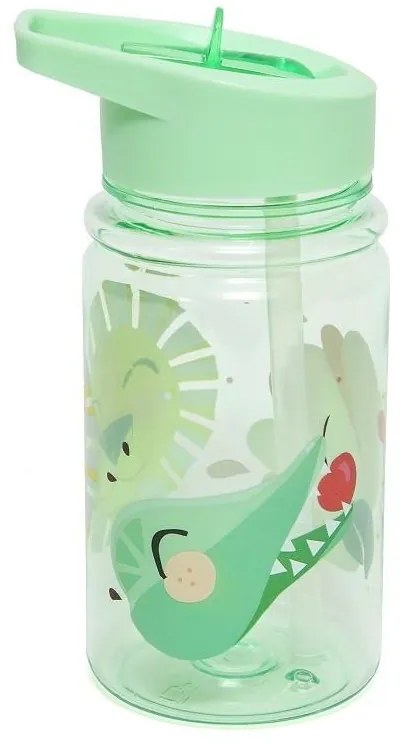 PETIT MONKEY Dětská lahev Animals Green, zelená barva, plast