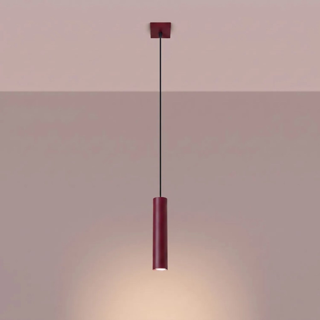 Sollux Lighting Závěsné svítidlo LAGOS 1 bordó