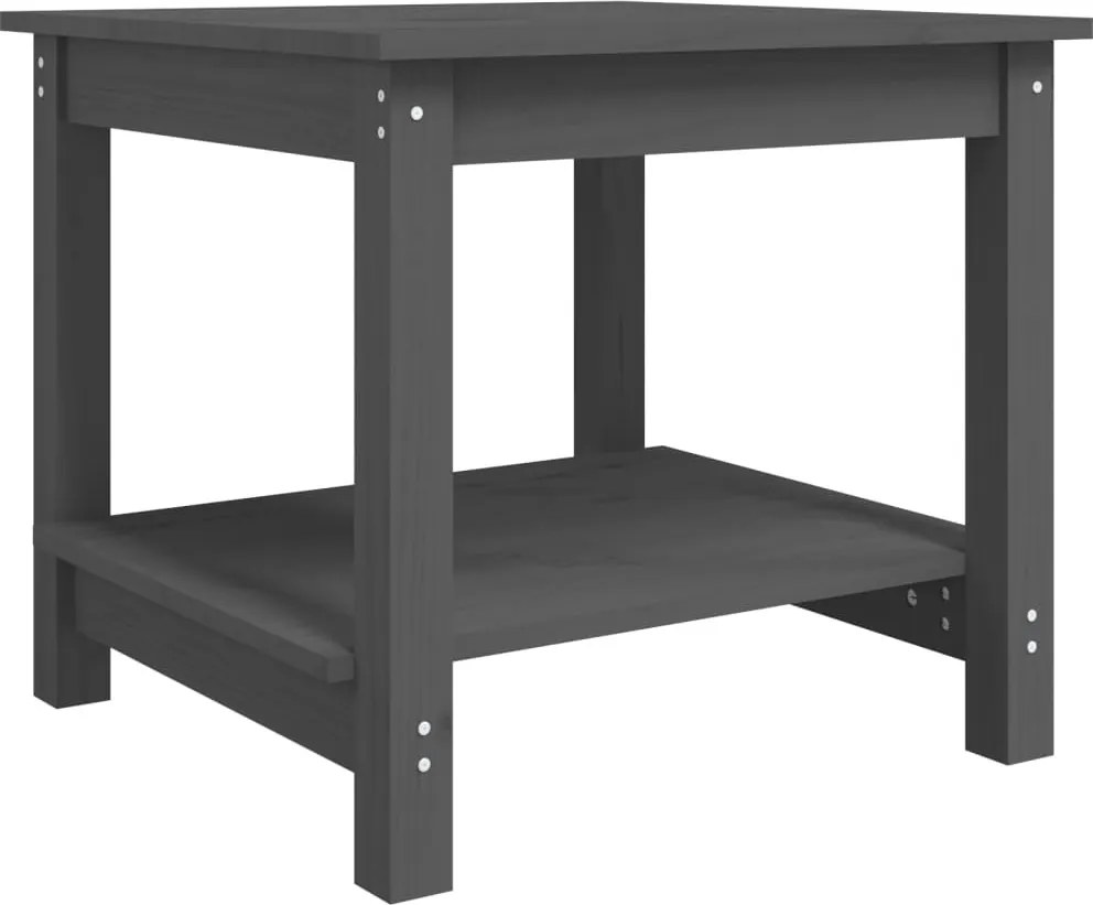 vidaXL Konferenční stolek 50 x 50 x 45 cm masivní borové dřevo [822278] Barva: Bílá