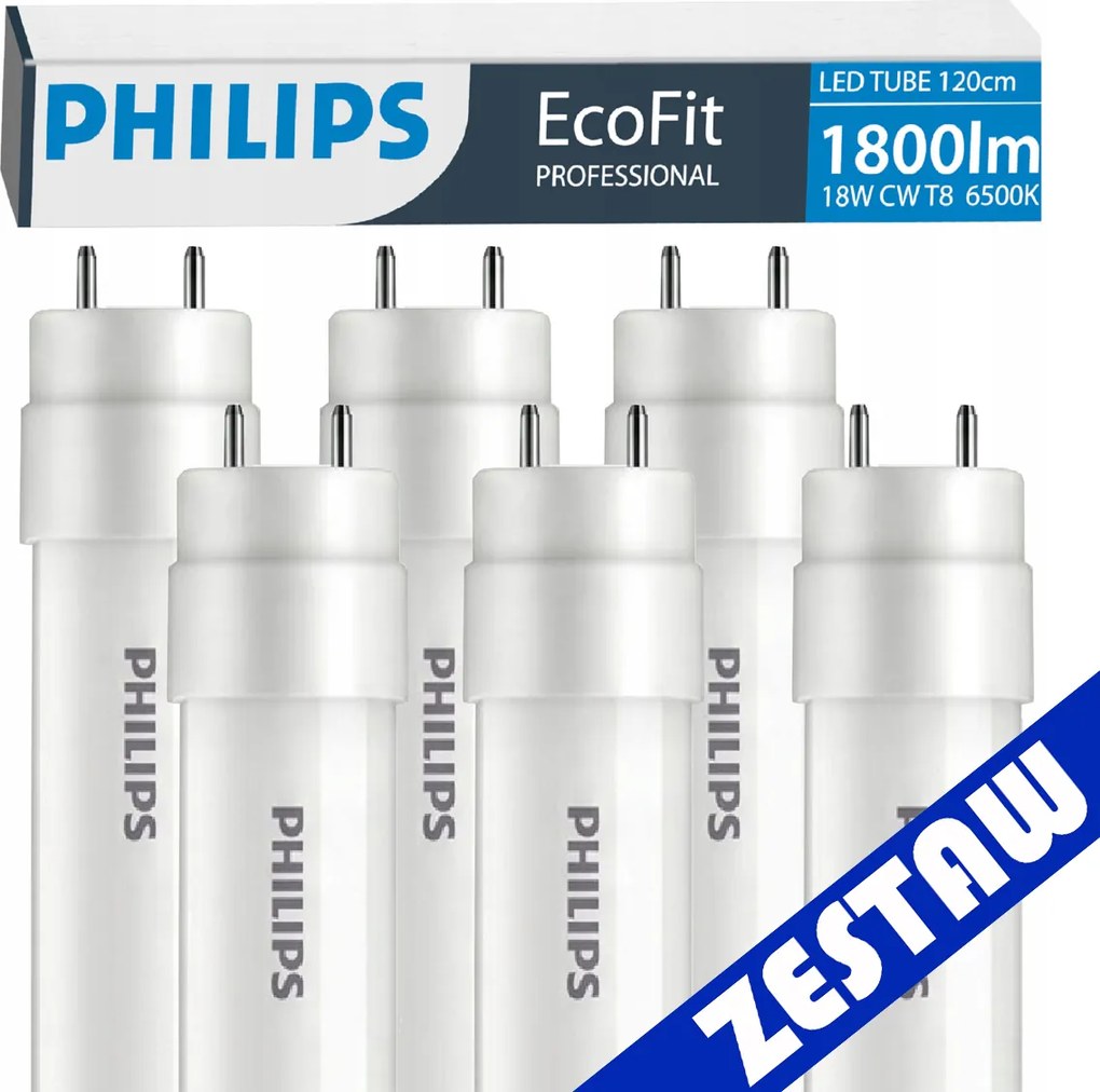 SADA 6x Philips LED trubic 120cm 17,5W 1800lm 6500K 30000h EcoFit