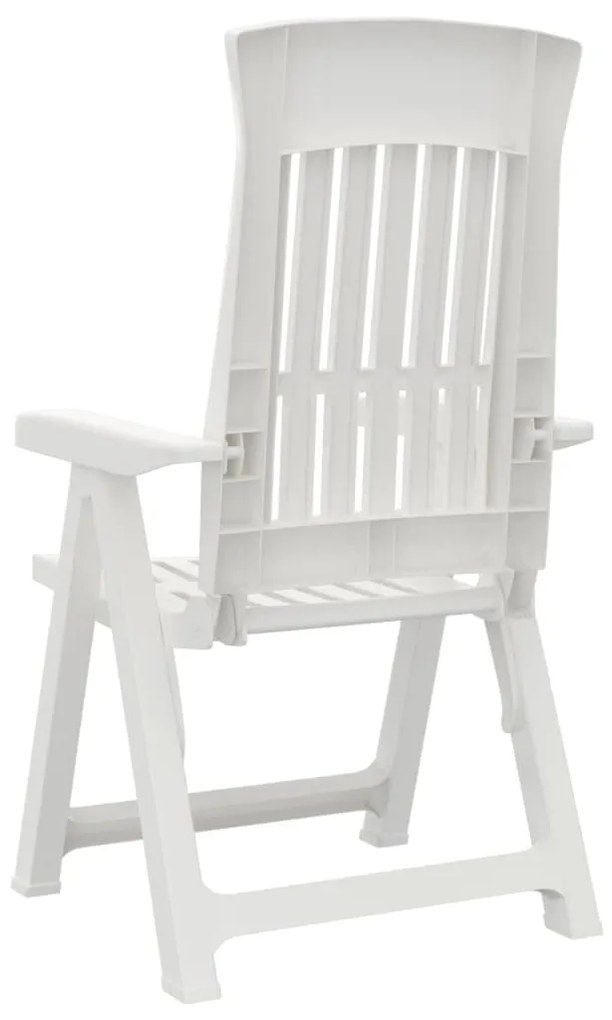 Zahradní polohovací židle 2 ks bílé PP - Default Title