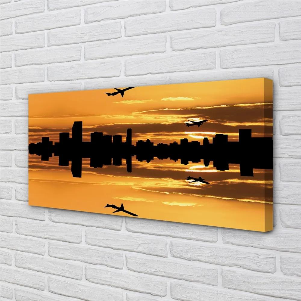 Obrazy na plátně Sun City letadla 125x50 cm