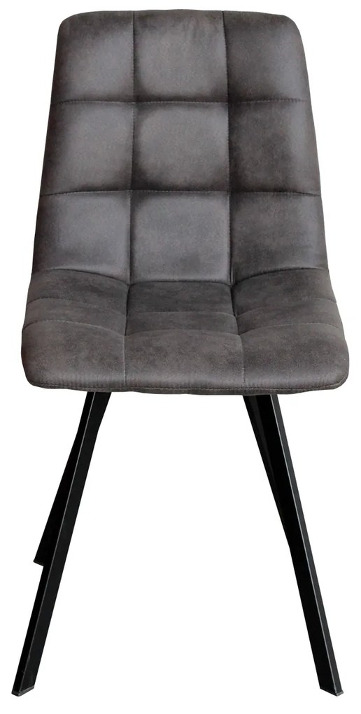 IDEA Jídelní židle BERGEN šedé mikrovlákno