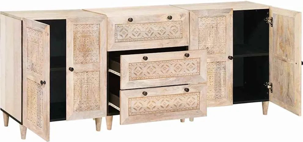 Servírovací skříň 3 ks 180 x 33,5 x 75 cm Bílá 3310071