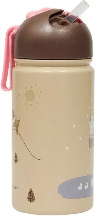 Světle hnědá hliníková dětská lahev 360 ml Friends in the Forest – OYOY Mini