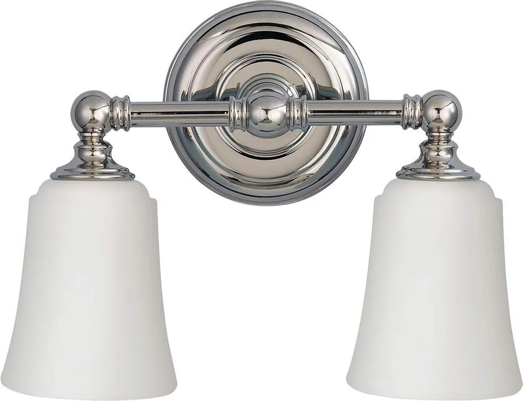Světlo do koupelny nad zrcadlo Elstead Huguenot 2 chrom 2×G9