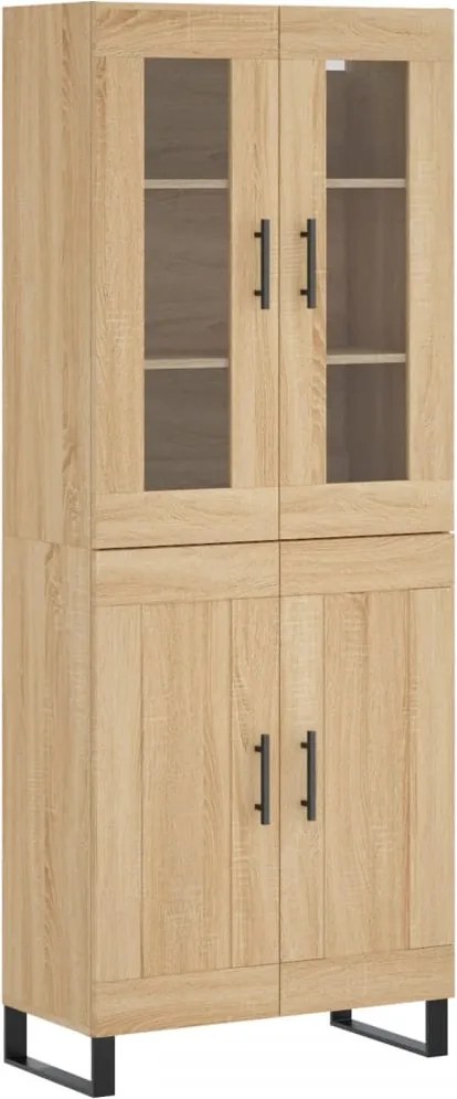 Skříň highboard dub sonoma 69,5 x 34 x 180 cm kompozitní dřevo 3198364