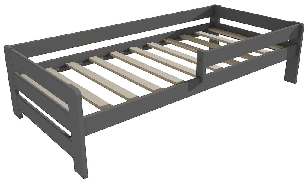 Vomaks Dětská postel se zábranou VMK003D KIDS Rozměr: 80 x 180 cm, Barva: barva šedá