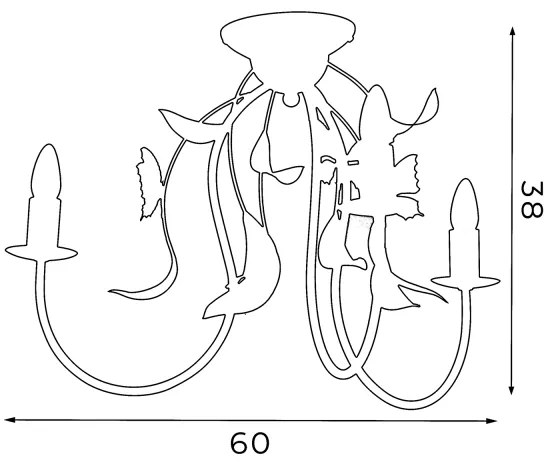 Přisazený lustr SUMMER 3xE14/60W/230V