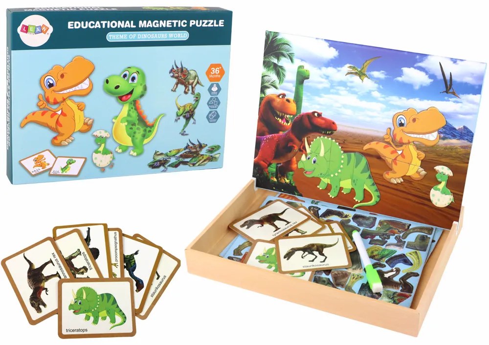 RKToys Sada magnetických puzzlí s dinosaury
