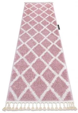 Dywany Luszczow Kusový koberec, běhoun BERBER TROIK růžová Rozměr koberce: 70 x 250 cm