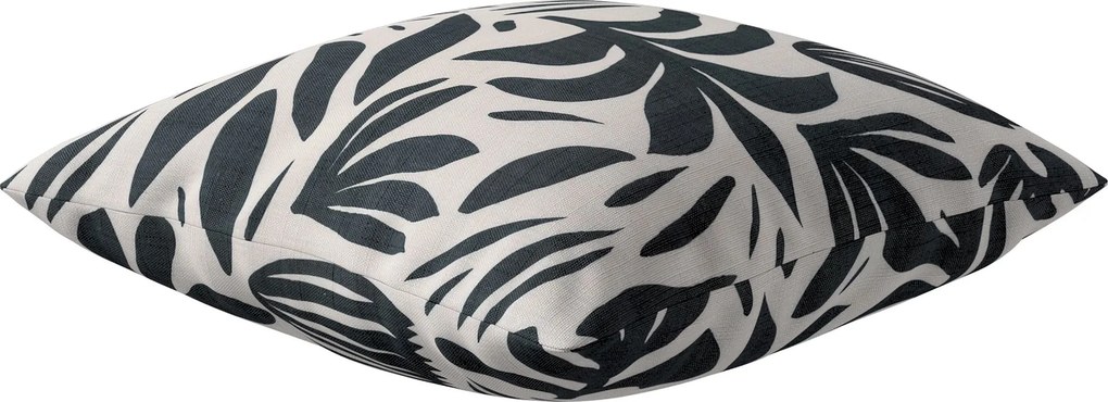 Kinga - potah na polštář jednoduchý barva černá látka pletený vzor, vzorované