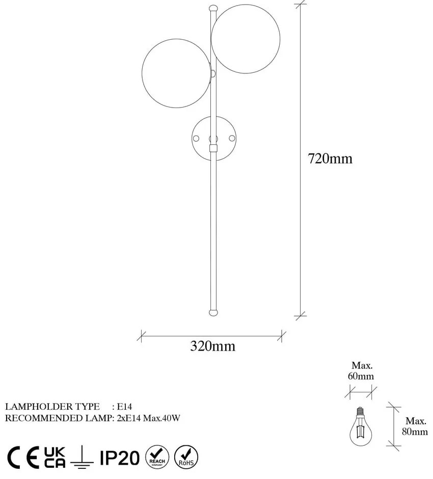 Bílé/v mosazné barvě nástěnné svítidlo Fazli – Opviq lights