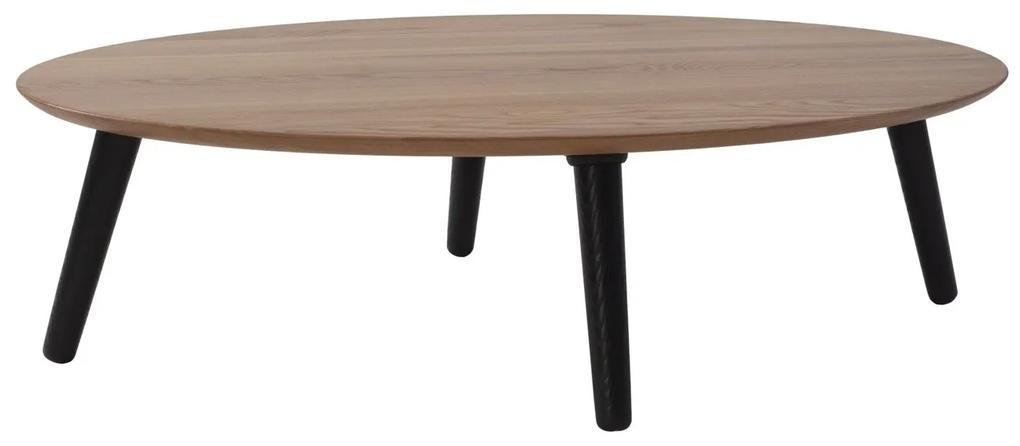 Ragaba Oválný konferenční stolek Otorten S, 110x70x31 cm, dub/černá