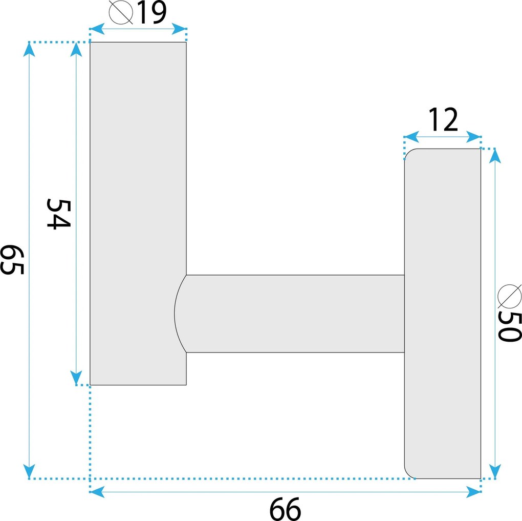 Rea Modern, 1-háček na ručník, 6606, broušená ocel, REA-98005