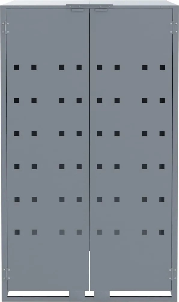 Box na 5 popelnic šedý 345 x 79 x 117 cm ocel 3279990