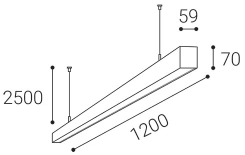 Led2 Závěsné svítidlo NOLI Z 120 cm Barva: Bílá