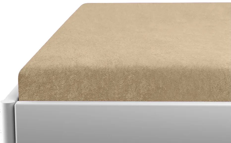 Froté prostěradlo do dětské postýlky cappuccino 60x120 cm
