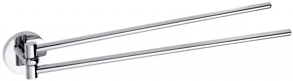 Sapho Sapho, X-ROUND dvojitý držák ručníků 420mm, otočný, chrom, XR405