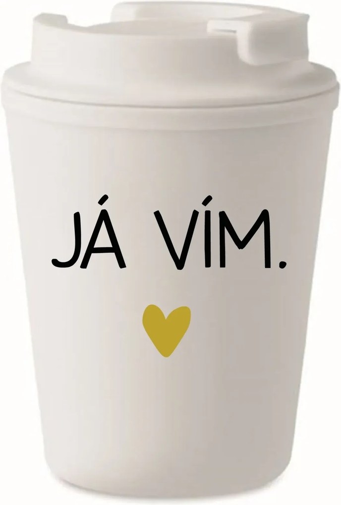 JÁ VÍM. - bílý termohrnek 300 ml